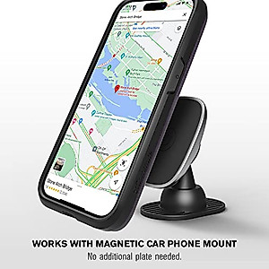 VENA vCommute Wallet Case Compatible with Apple iPhone 14 Pro Max (6.7"), (Military Grade Drop Protection) Flip Leather Cover Card Slot Holder with Kickstand - Deep Purple/Black