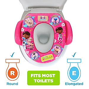 Disney Doc McStuffins "Need a Cuddle" Soft Potty Seat and Potty Training Seat - Soft Cushion, Baby Potty Training, Safe, Easy to Clean