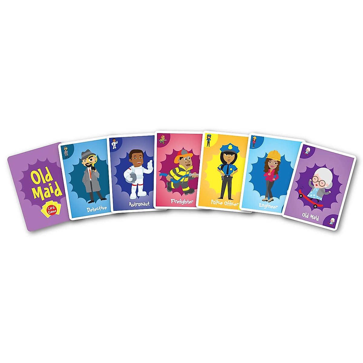University Games Old Maid Card Game - Jumbo Size, Colorful Character Cards for Kids Ages 4 and Up, Fun Family and Educational Game