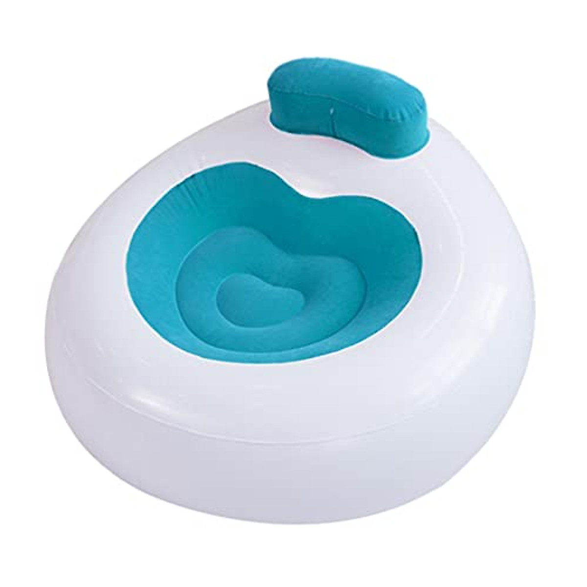 balacoo Lazy Sofa Floating Recliner Inflatable Lounge Air Sofa Heart Shape Inflatable Couch for Summer Beach Floaty Toys Blue Camping Sofa