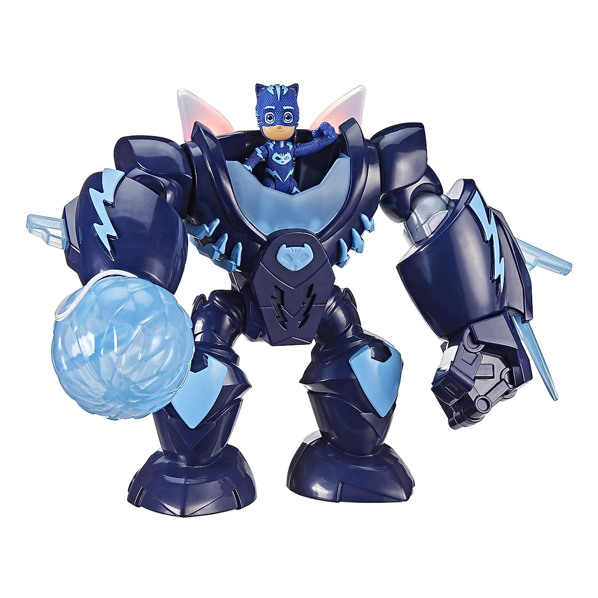 PJ Masks Robo-Catboy Preschool Toy with Lights and Sounds for Kids Ages 3 and Up, Catboy Robot Suit with Catboy Action Figure