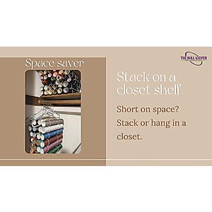 The Roll Keeper, Vinyl Roll Holder and Craft Room Organizer, Hanging Adjustable Rack, Diamond Painting Accessories ,Closet, Door and Wall Mount, Holds 24 Roll (White, Holds 24)