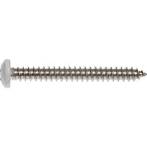 Hillman 44447 8 x 3-Inch White Pan Head Phillips Sheet Metal Screw, Stainless Steel, 10-Pack