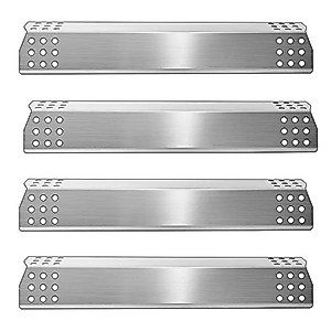 Kalomo 15 1/8 x 3 1/4”Grill Heat Plates Parts for Master Forge 1010048 Models, Heat Shield Burner Cover Flame Tamer, Stainless Steel Gas Grill Heat Tent BBQ Gas Replacement Parts, Set of 4