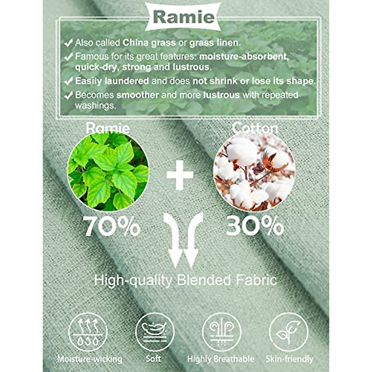 sherelie Linen Pants for Women, Drawstring 4 Pockets High Waisted Lounge Casual Pull-On Beach Pants, Black, XL