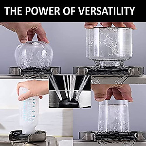 House & Kitchen Co. , Kitchen Sink Accessories, Bottle Washer for Sink, Glass Cleaner Tool, Baby Bottle Washer, Bar Glass Rinser
