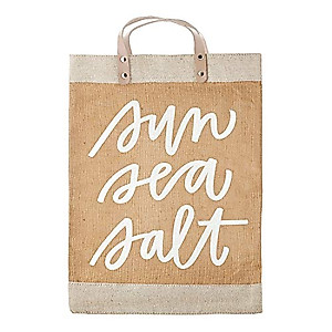 Santa Barbara Design Studio Hold Everything Waterproof Jute Tote Bag, Large, Sun Sea Salt