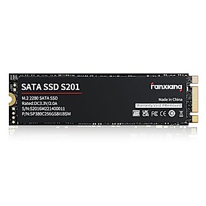 fanxiang S201 512GB M.2 SSD 2280 SATA III 6Gb/s Internal Solid State Drive, SLC Cache for Speed Boost, Read Speed up to 550MB/sec, Compatible with Laptop and PC Desktops(Black)