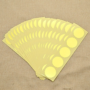 Metallic Gold Foil Embossing Seals Sticker Blank Certificate Seal Stamps 100 Pcs