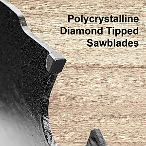 TWIN-TOWN PCDT71406 7-1/4 Inch 6 Tooth Polycrystalline Diamond Tipped (PCD) Hardie Fiber Cement Saw Blade with 5/8 Inch Arbor