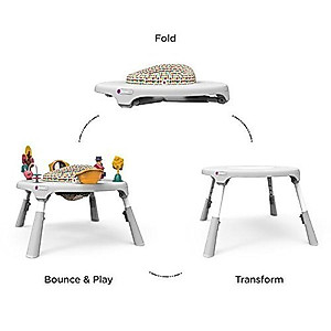 Oribel PortaPlay Baby Activity Center: Development Focused Toys. Foldable, Portable, and Transforms to a Play Table, Unisex (Wonderland Adventure, Gray)