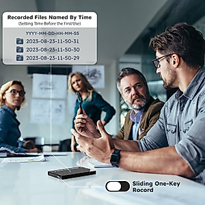 Chasesun Voice Recorder - 64GB Digital Voice Recorder 750 Hours Recording Capacity Recording Device with Playback,Can Be Use as MP3 Suitable for Meetings Lectures Black 4.5X7X0.7