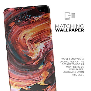 DesignSkinz Liquid Abstract Paint V27 Protective Vinyl Decal Wrap Skin Cover Compatible with The Samsung Galaxy S20 (Screen Trim & Back Glass Skin)