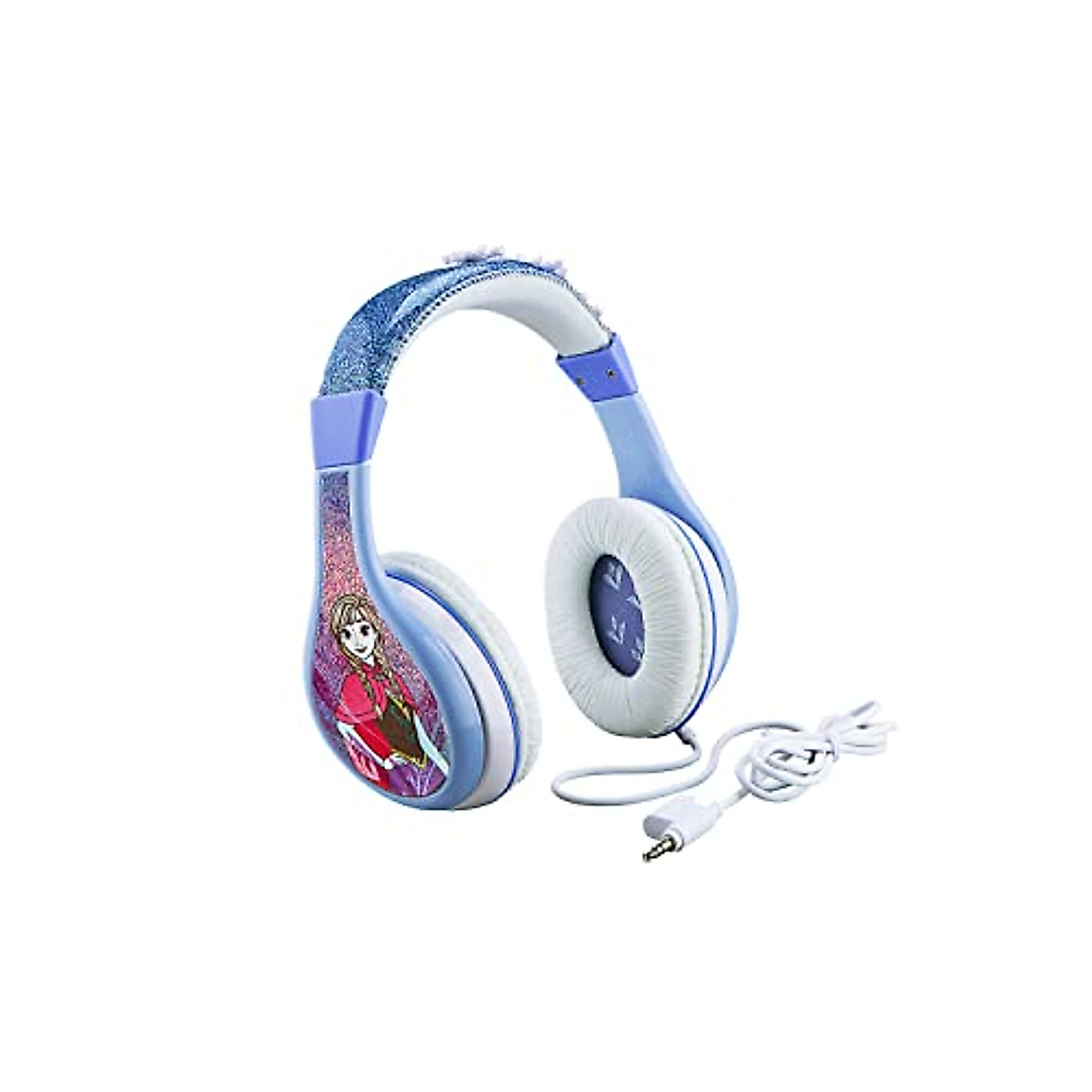 eKids Frozen 2 Kids Headphones, Adjustable Headband, Stereo Sound, 3.5Mm Jack, Wired Headphones for Kids, Tangle-Free, Volume Control Childrens Headphones Over Ear School Home