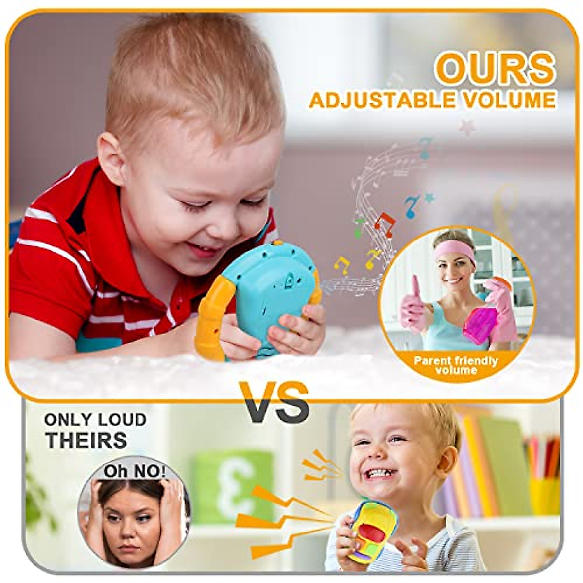 TOY Life Baby Toy Keys with Steering Wheel Toy - Toy Key for Toddler and Infant and Kids Steering Wheel - Play Keys Toys - Baby Musical Light Up Toys for Babies 18 Months (Car Keys & Steering Wheel)