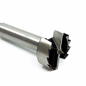 Benchmark Abrasives Drilling Forstner Drill Bit for Smooth Cutting, Woodworking Tool for Cutting Holes, Punching in Soft Hard Wood, Round Shank Fit Drills, Drill Presses (1-1/8")