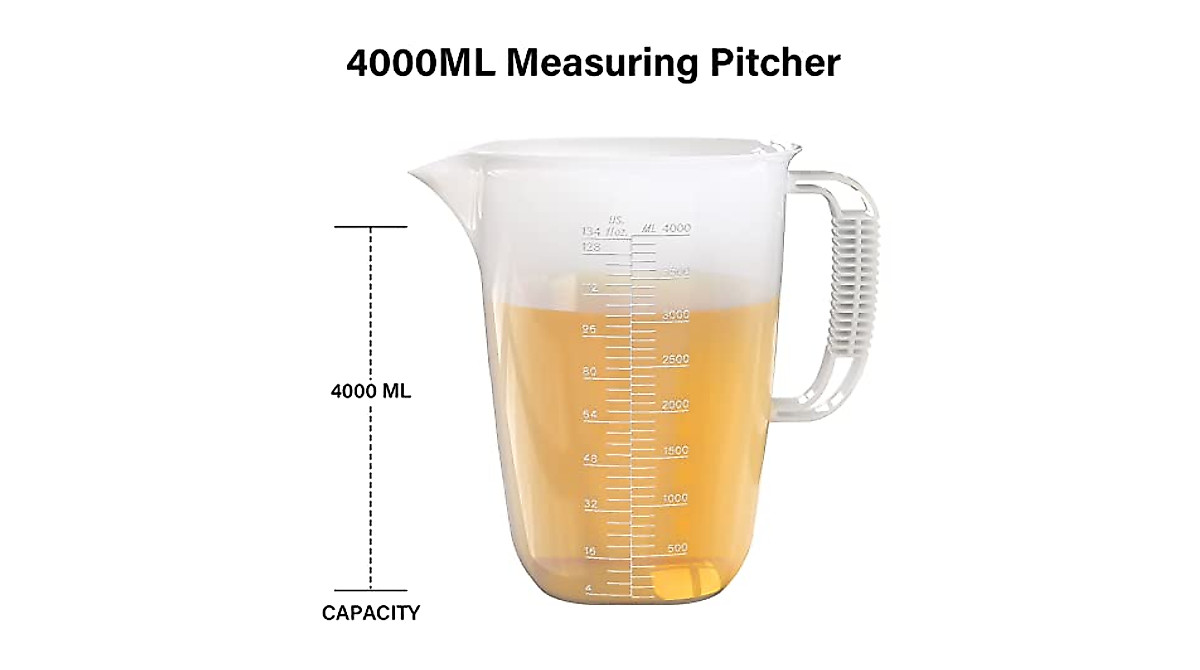 Luvan 1 Gallon Measuring Pitcher - Durable & Versatile
