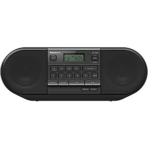 Panasonic RX-D550 Boombox - High Power Portable Stereo AM/FM Radio, Bluetooth, CD, with USB 110-240 Volt (Black)