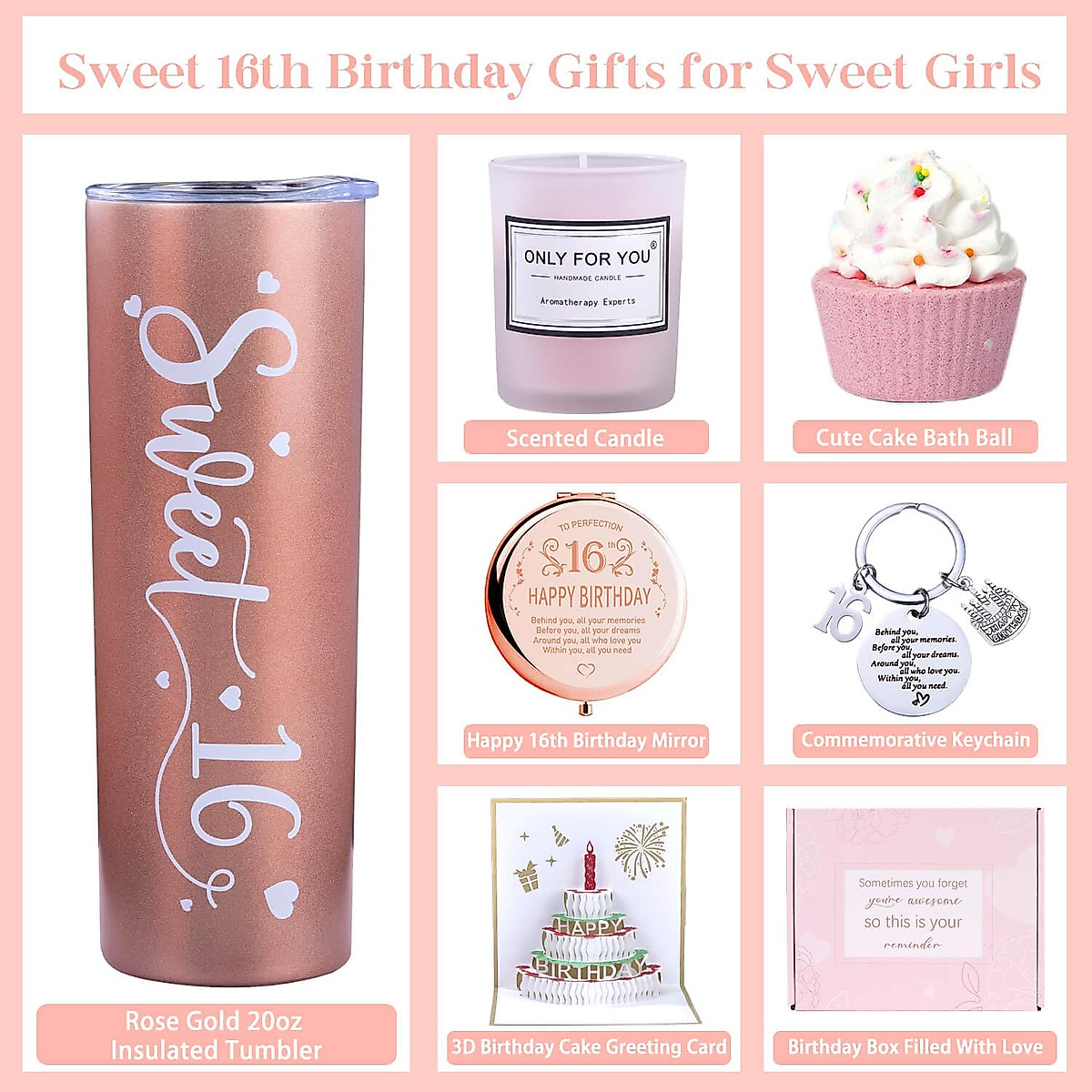 Sweet 16 Gifts For Girls, 16th Birthday Gifts For Girls, 16 Year Old Girl Birthday Gift Ideas, Sweet Sixteen Gift For Girl, 2008 Birthday Gifts, Best 16 Gifts For Girls, Granddaughter, Daughter, Niece