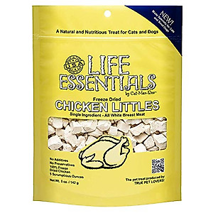 LIFE ESSENTIALS BY CAT-MAN-DOO Freeze Dried Chicken Little's for Dogs & Cats -5 oz (6) Pack
