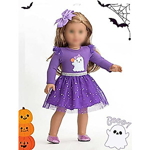 sweet dolly Doll Clothes Set, Doll Shoes &Accesories Included, 18 Inches Doll Halloween Costume Party Dress for American 18 inch Doll