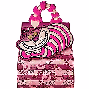 Danielle Nicole Disney Alice in Wonderland Mini Backpack, Cheshire Cat Monogram Small Handbag Purse, Pink