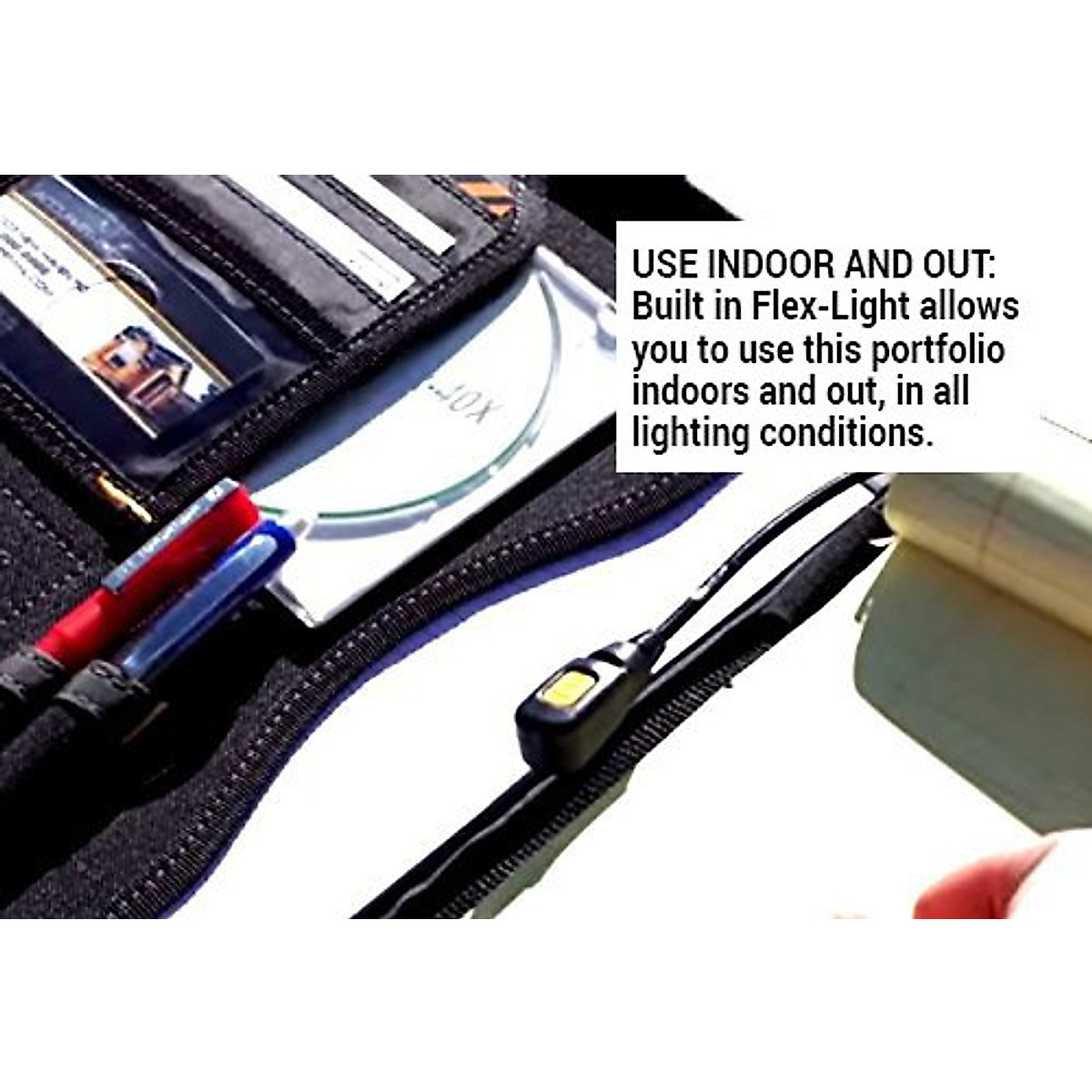 DEWALT DG5142 Pro Contractor's Business Portfolio with Flex-Light, Built-In Calculator, Full Zipper Enclosure