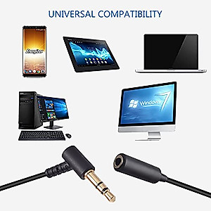 Koffmon 3.5mm Stereo Jack Headphone Cord Male to Female Auxiliary Extension Cable Compatible with Bose OE2 AE2 QC2 QC3 QC15 QC25 QC35 Headphones(4ft)