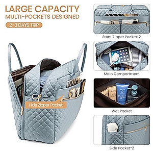 LOVEVOOK Travel Duffle Bag, Weekender Bag for Women with Toiletry Bag Shoe Bag, Carry on Overnight Bag with Laptop Compartment, Gym Duffel Bag with Wet Pocket, Hospital Bag for Labor and Delivery