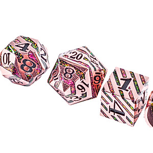 Copper Vein of Magic DND Metal Dice Set for Dungeons and Dragons Gifts, D&D, D and D, Pathfinder, Accessories, D20, Polyhedral, Resin Dice, Metal, Dice Tray, Tower, Bag, Box