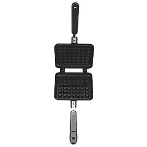 Waffle Maker, Non-Stick Belgian Waffle Maker Panini Press Stainless Steel Breakfast Sandwich MakerWaffle Iron Maker Machine Grilled Cheese Maker, 5.5" x 12.4" Stove Top Waffle Iron Pan