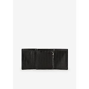 A|X Armani Exchange Women's Crocodile Pu Leather Mini Wallet, Black, OS