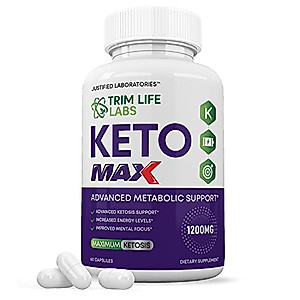 Trim Life Labs Keto Max 1200MG Pills Includes Apple Cider Vinegar goBHB Strong Exogenous Ketones Advanced Ketogenic Supplement Ketosis Support for Men Women 60 Capsules