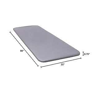 TIVIT Rectangular Ironing Board Cover for The Original Big Board - AlumiTek Silicone Metallic Coating, Thick Padding, Scorch Resistant, Elastic Edge, 59 x 22, Made in Italy