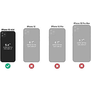 OtterBox + Pop Symmetry Series Case for iPhone 12 Mini (Not 12, Pro, Pro Max) Non-Retail Packaging - Clear