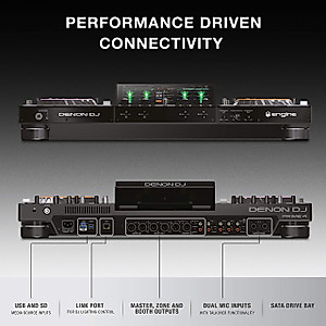 Denon DJ PRIME 4 - 4 Deck Standalone Smart DJ Console / Serato DJ Controller with Built In 4 Channel Digital Mixer and 10-Inch Touchscreen