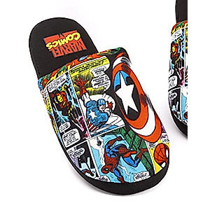 Marvel Avengers Slippers Comic Mens Slip On House Shoes Loafers 7-8 UK