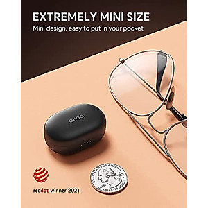 QHQO Wireless Earbuds, Bluetooth Earbuds with aptX Deep Bass, CVC 8.0 Noise Reduction, 4 Mics for Clear Calls, IPX7 Waterproof Bluetooth 5.2 Earphones44