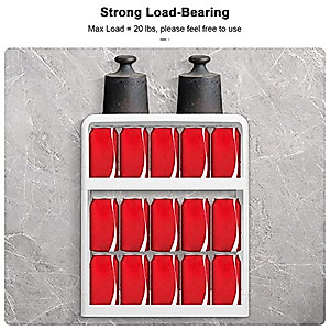 HarJue Shower Storage Shelf, Self Adhesive Shower Caddy Basket Waterproof Bathroom Storage Organization- No drill Unit Organizer Racks for Inside Shower Bathroom Kitchen, 2 Tier, Plastic-White