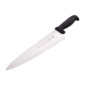 Mundial 5600 Series 10 in Bread or Sandwich Knife Serrated Edge, Black