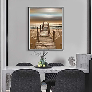 Karyees Beach Sunset Paint by Numbers Kits Beach Sunset DIY Painting by Numbers Beach Sunset DIY Canvas Painting by Numbers Acrylic Painting Home Wall Decor Paint by Number Kits Seaside16x20Inch