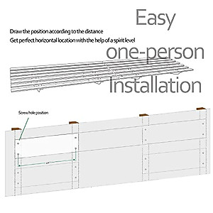 TPSHKE 2 Pack 36in x 15.7in Garage Wall Shelving, 700 lbs Heavy Duty Wall Mounted Floating Shelves, 6 ft