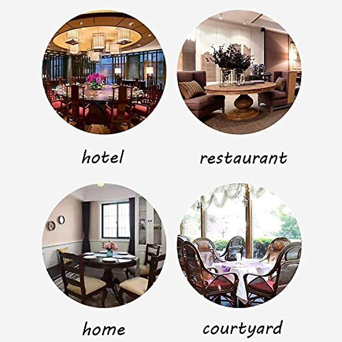 Round Glass Table Top | Tempered Glass Lazy Susan Turntable | 23"~47″ Diameter Premium Round Circular Tempered Glass Turntable | Rotating Serving Plate (Size : 60cm/23in)