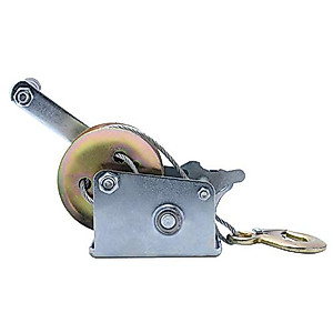 HighFree Hand Winch with 27ft Steel Wire Rope 600 lbs - Hand Crank Winch - Towing Winches for for Boats, Trailers, ATVs - Single Speed