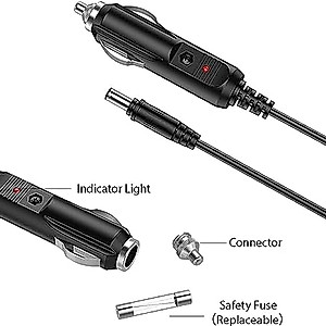 Nuxkst Car DC Adapter for Supertooth Disco Z004085E Bluetooth Stereo Speaker Auto Vehicle Boat RV Camper Cigarette Lighter Plug Power Supply Cord Cable Charger PSU