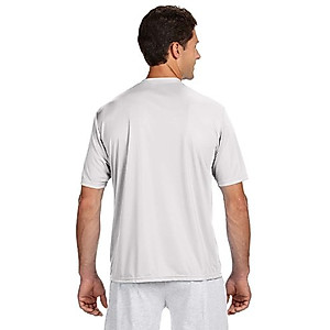 A4 Men's Cooling Performance Crew Short sleeve, White, Large