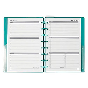 2023-2024 TUL® Discbound Weekly/Monthly Student Planner, Junior Size, Teal, July 2023 to June 2024, ODUS2234-0