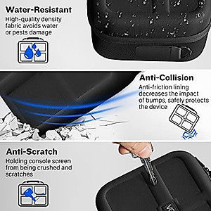 VORI Switch Carrying Case for Nintendo Switch and Switch OLED Model, Portable Full Protection Hard Shell Travel Storage Bag for Switch Console Pro Controller Accessories, Black