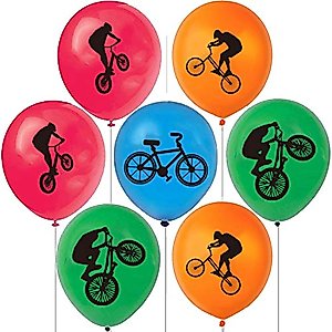 50Ct Bicycle Latex Balloons - BMX Bike Game Birthday Baby Shower Wedding First Birthday Party Supplies Decorations Favors Sports Home Outdoor Decor