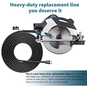 Replacement Power Cord 664463-0 (2X14X8 Sj) for Makita Circular Saw Polishing and Sanding Machine,Heavy Duty Cord for Makita Power Tool Replacement Component Accessories